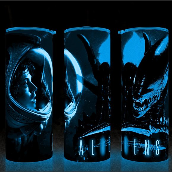 Handmade | Dining | Glow In The Dark Aliens Movie Ripley Vs The Queen ...
